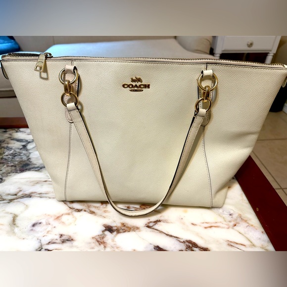 Coach | Bags | Coach Tote In Cream | Poshmark